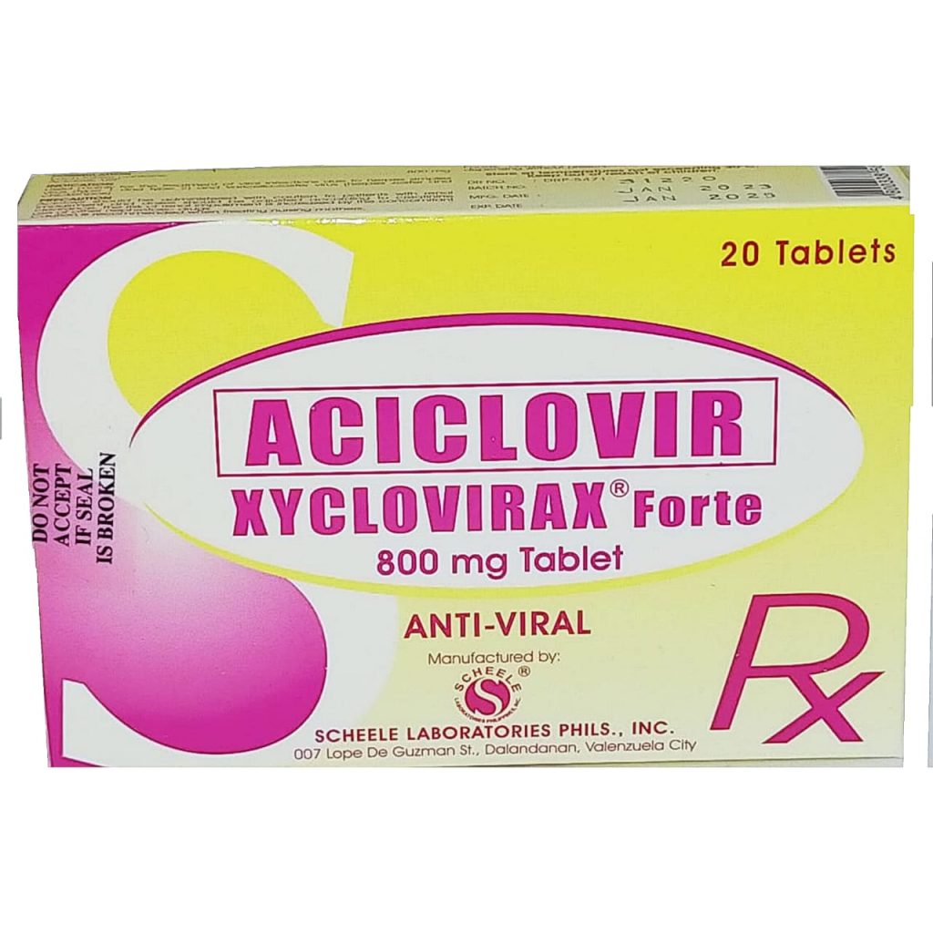 XYCLOVIRAX Acyclovir 800mg 20 Tablets – Think Health