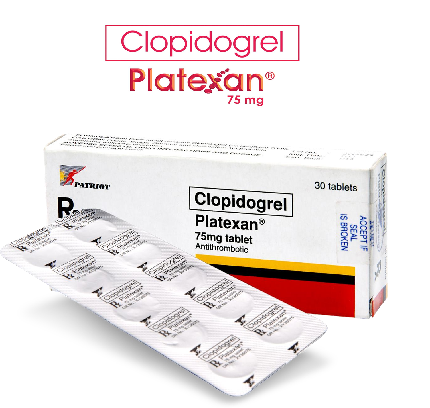 PLATEXAN Clopidogrel 75mg 30 Tablets – Think Health